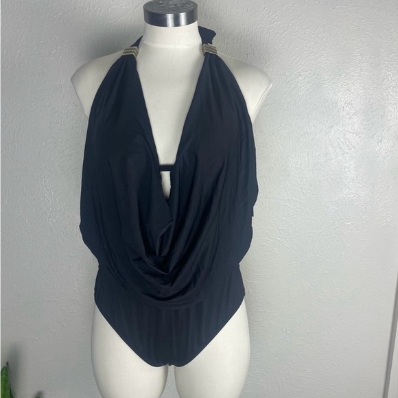 Bar III | Swim | New Bar Iii Black Halter One Piece Swimsuit | Poshmark